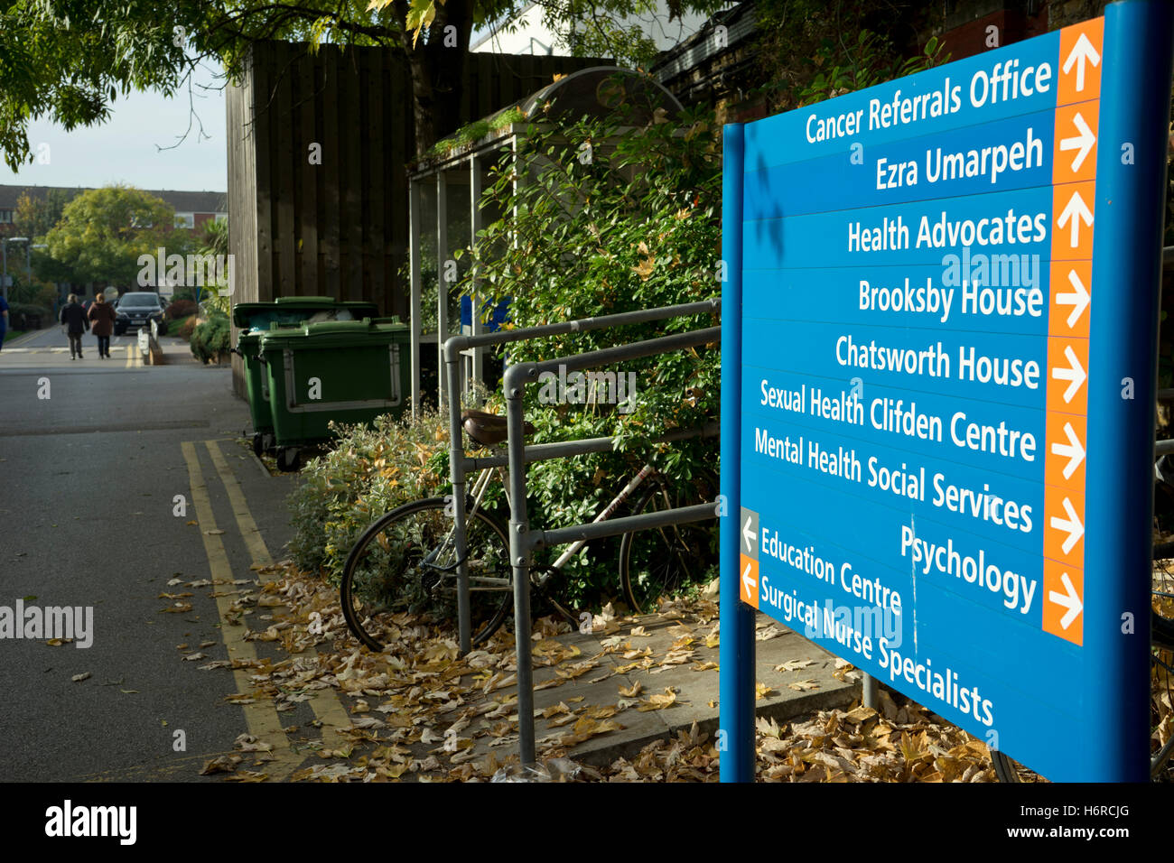 Signs giving directions to visitors at the Homerton University Hospital ...