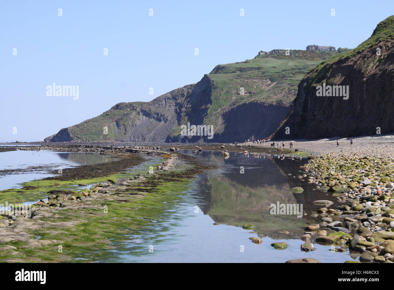 Cliffs and reflections at Ravenscar, from near Robin Hood's Bay ...