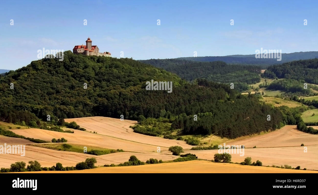 thuringian countryside with wachsenburg Stock Photo - Alamy