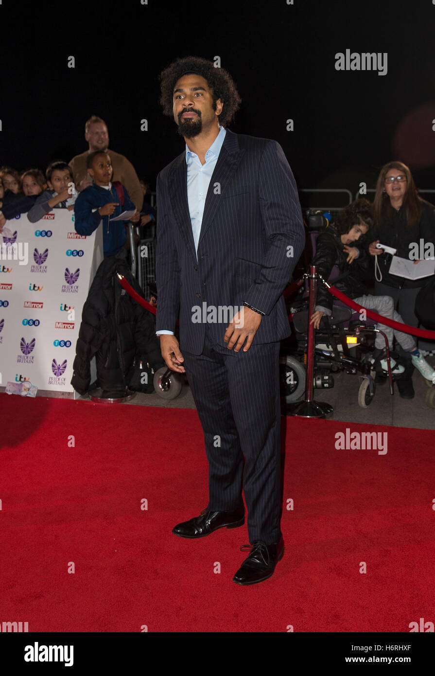 London, UK. 31st Oct, 2016. David Haye attends the Pride Of Britain ...