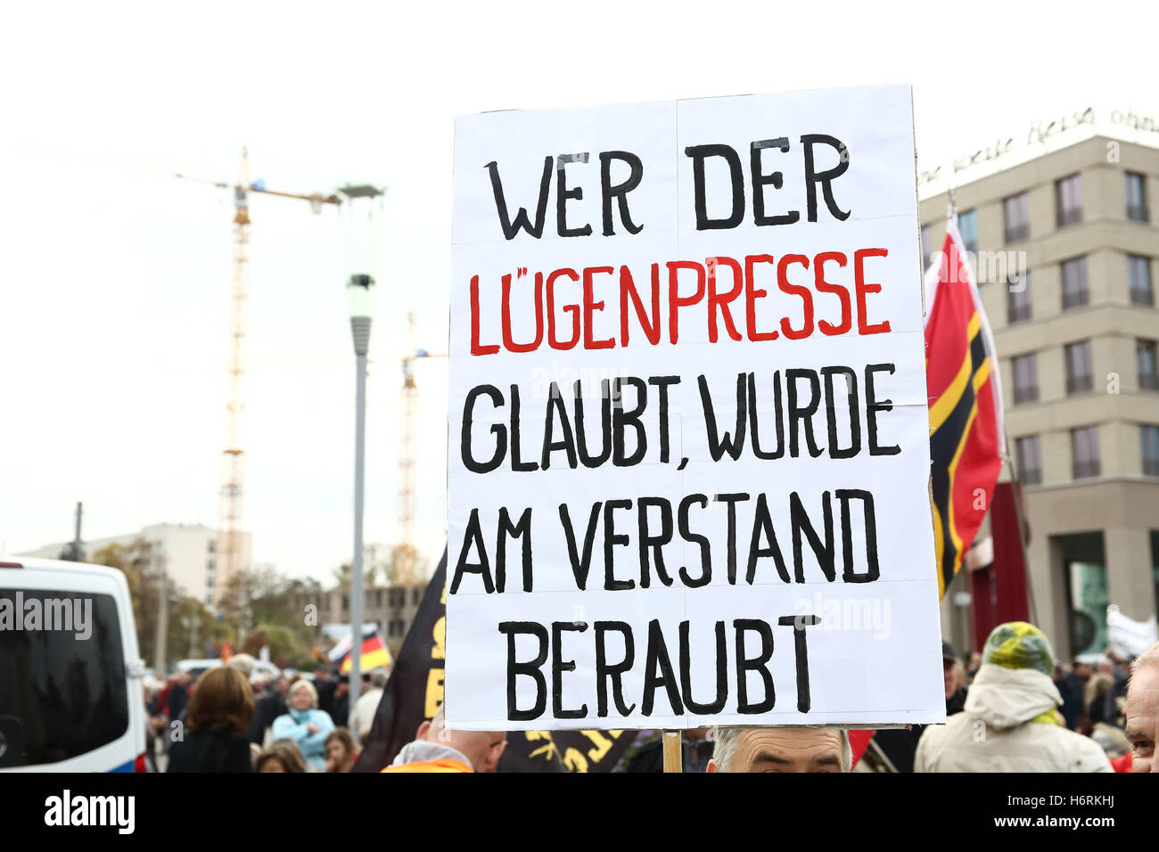 Germany, Dresden, 31st October 2016: Pegida anti-governmental and anti ...