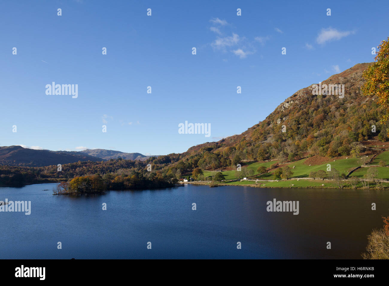 Cumbria UK 1st November 2016 UK Rydal Water -Grasmere - Clear sunny day ...