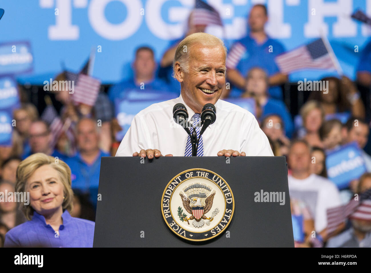 Scranton, Pennsylvania, USA. 15th Aug, 2016. Vice President JOE BIDEN ...