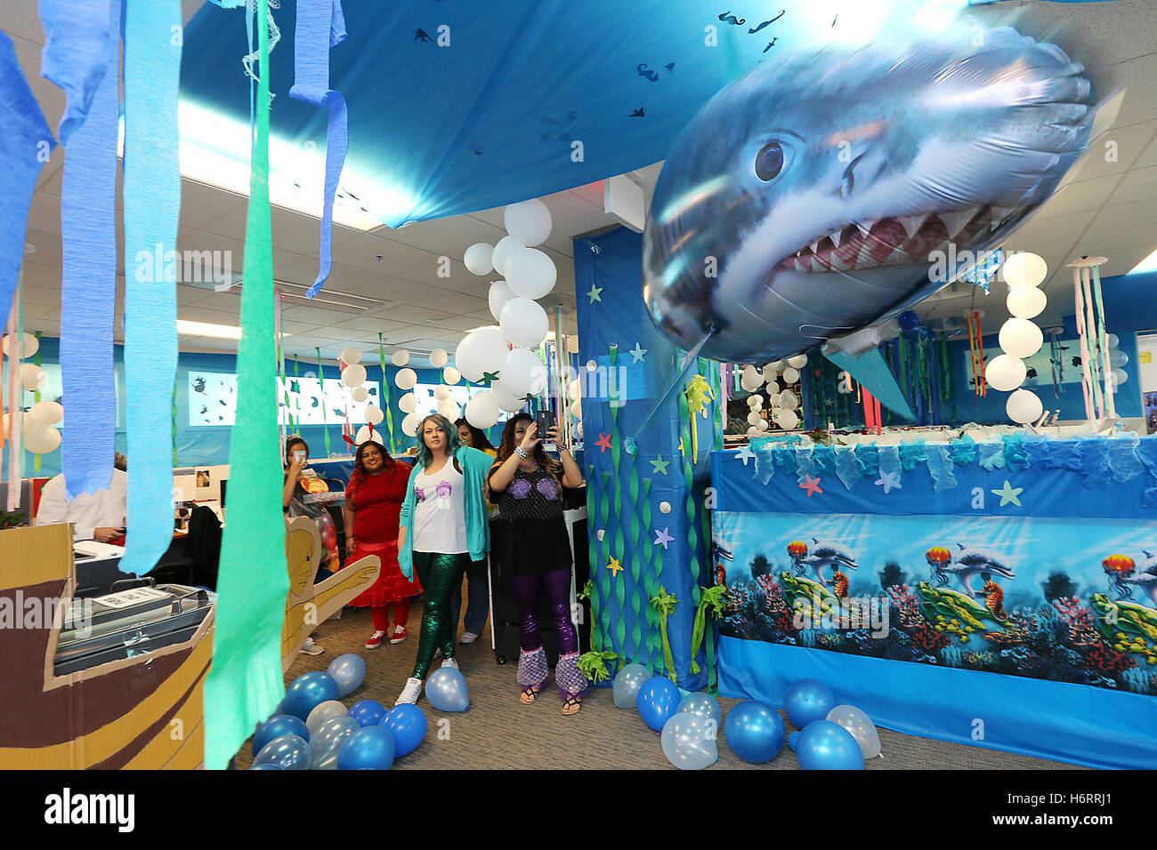 Napa, CA, USA. 31st Oct, 2016. A remote controlled helium-filled shark ...