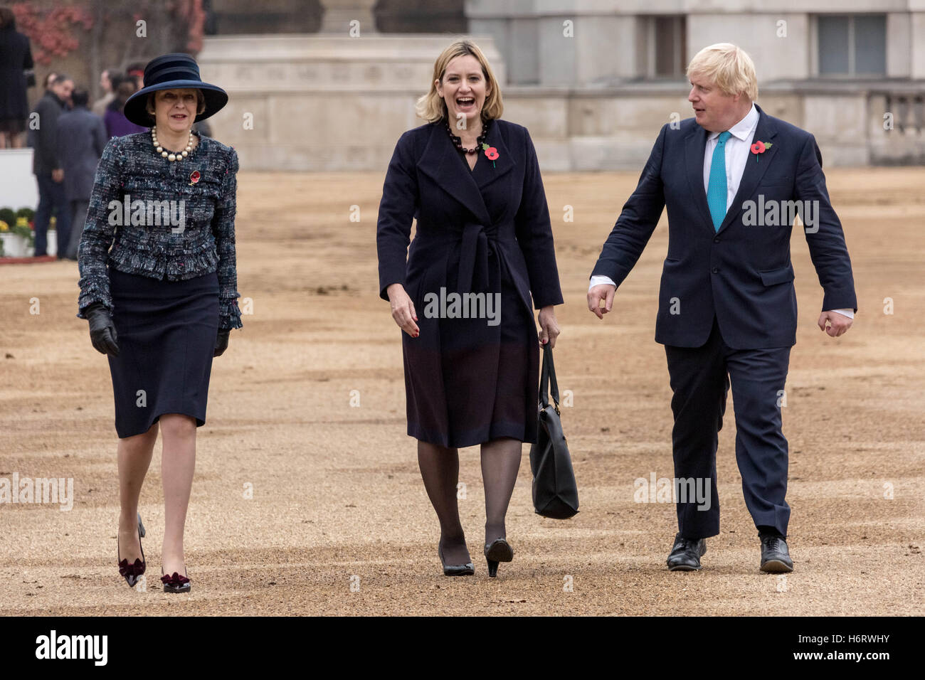 London, UK. 1st November, 2016. Theresa May(L), Amber Rudd(C) and Boris ...