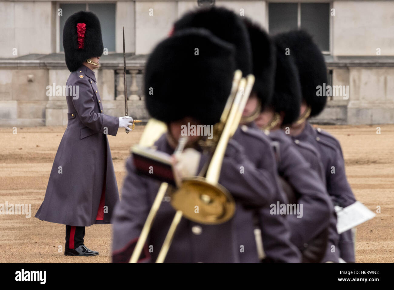 London, UK. 1st November, 2016. 1st Battalion Coldstream Guards take ...