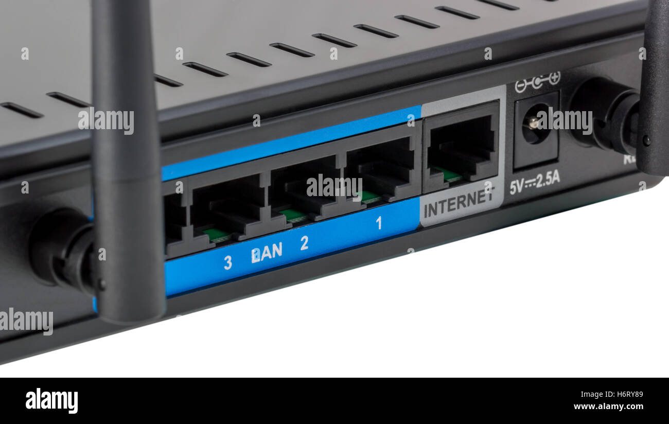 Electronic collection - black wireless internet network wi-fi router ...