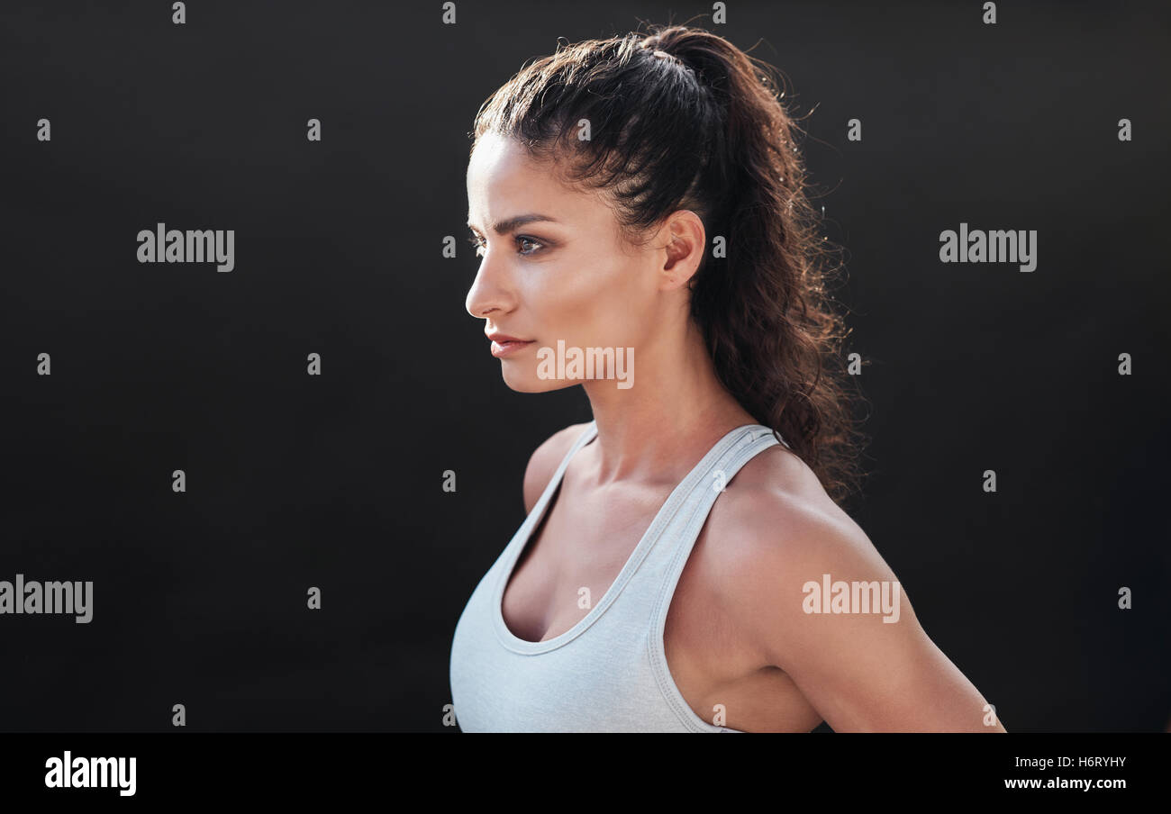 Female body model side view hi-res stock photography and images - Alamy