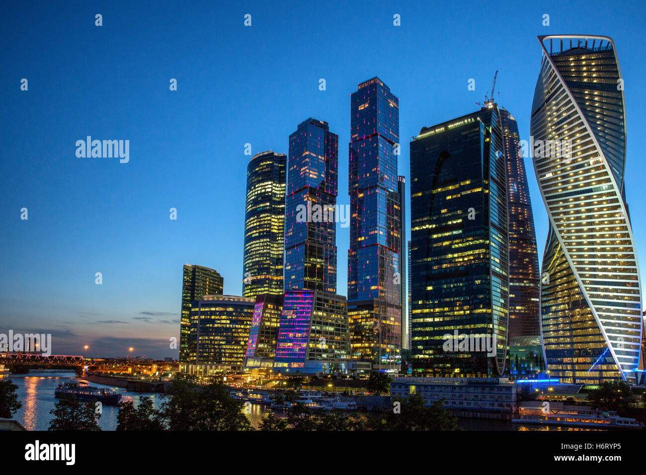 Business center moscow city skyscrapers hi-res stock photography and ...