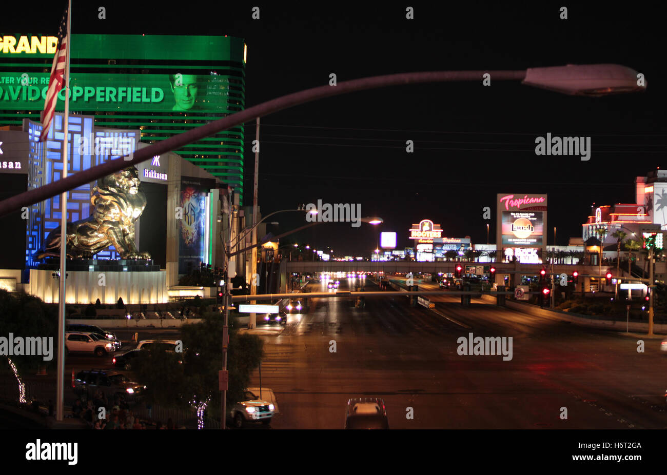 Las Vegas at night on freeway Stock Photo - Alamy