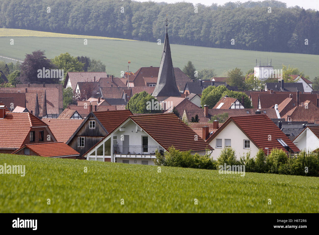 bucolic community village market town lip tower houses church bucolic ...