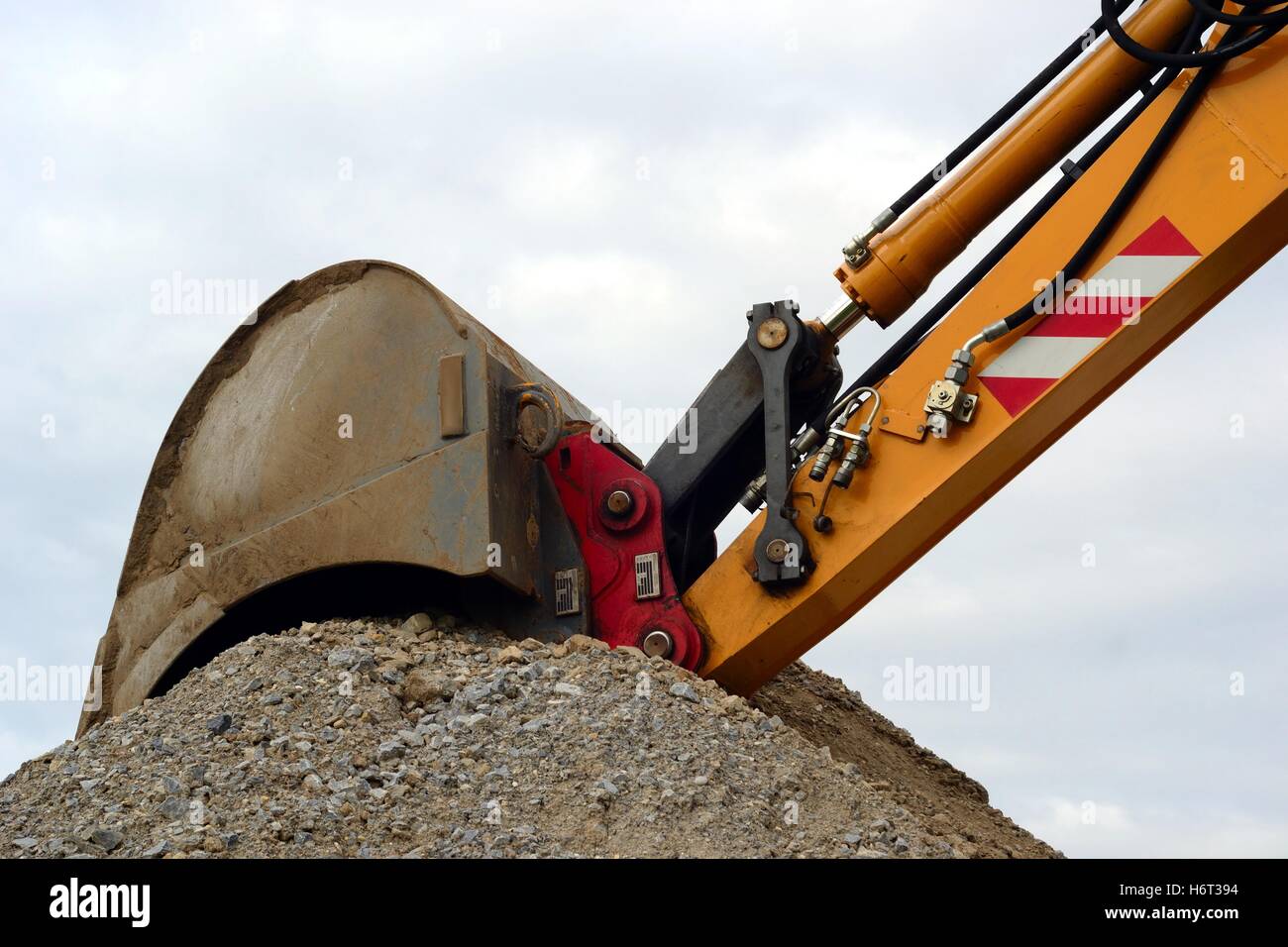 excavator in action Stock Photo - Alamy