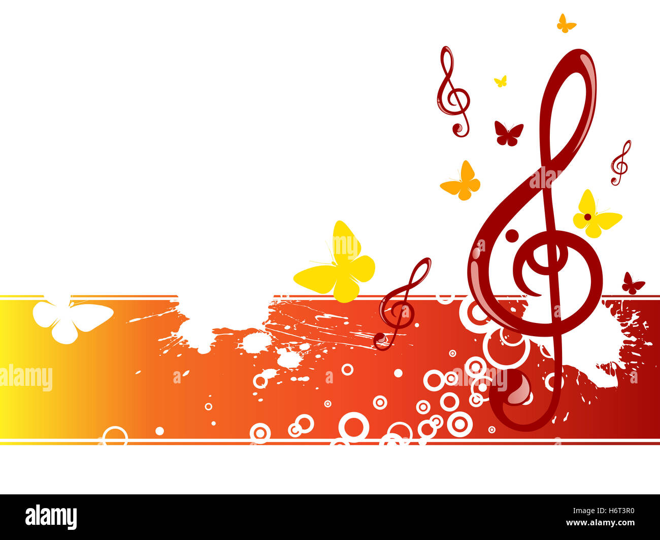 Musical invitation background notes Cut Out Stock Images & Pictures - Alamy
