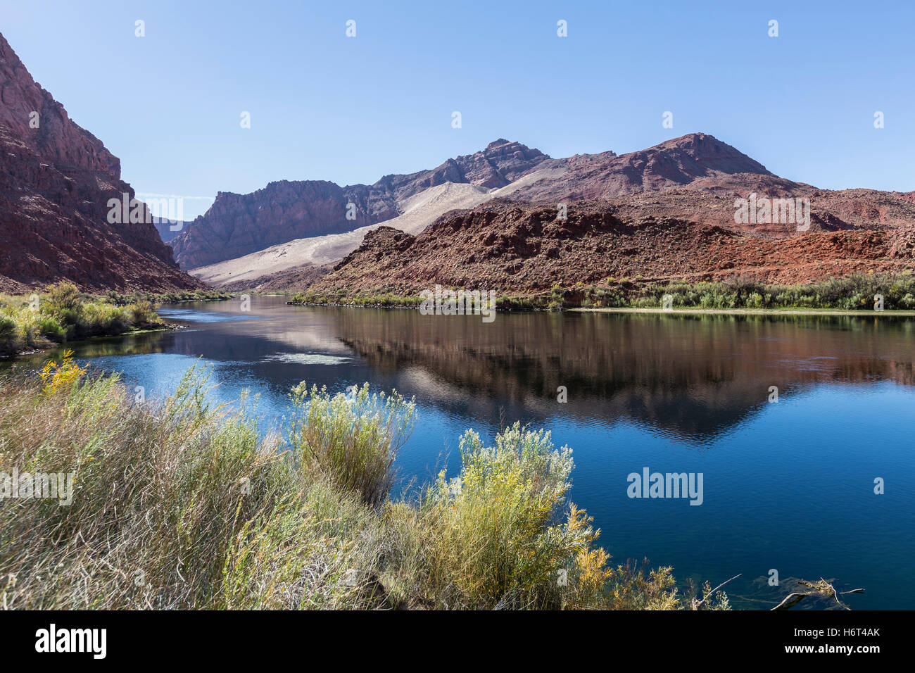 Colorado river canyon at Lees Ferry inside Glen Canyon Recreation Area ...