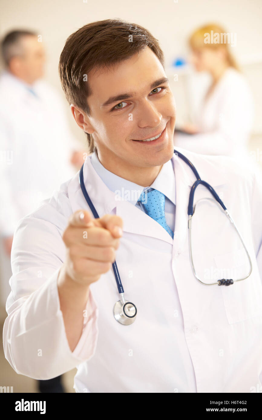 doctor physician medic medical practicioner guy gesture blue humans ...