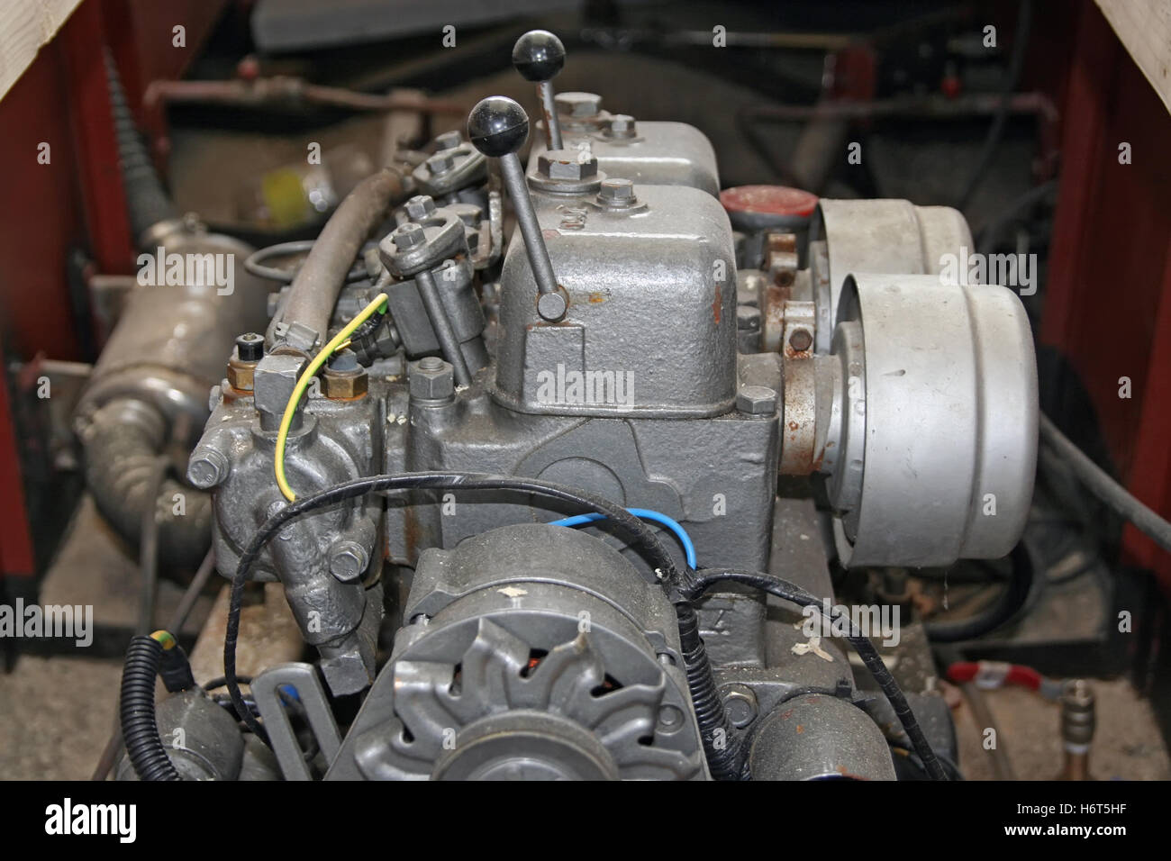 Old boat engine. Old ship engine Stock Photo - Alamy