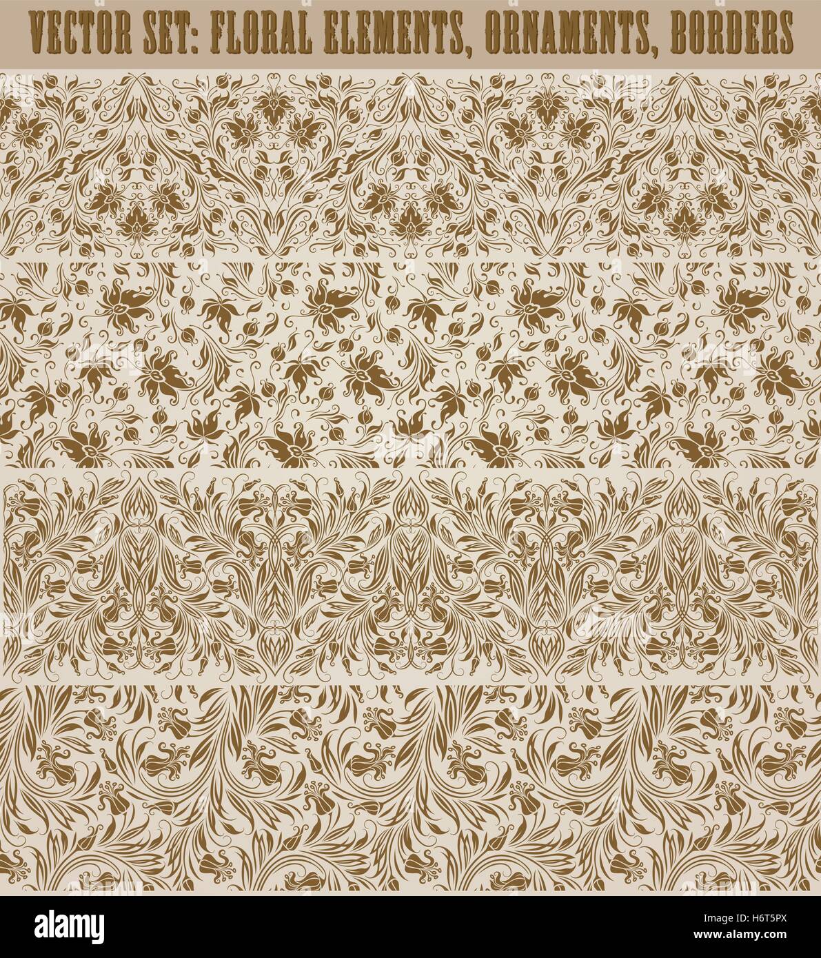 Horizontal elements decoration vector Stock Vector Image & Art - Alamy