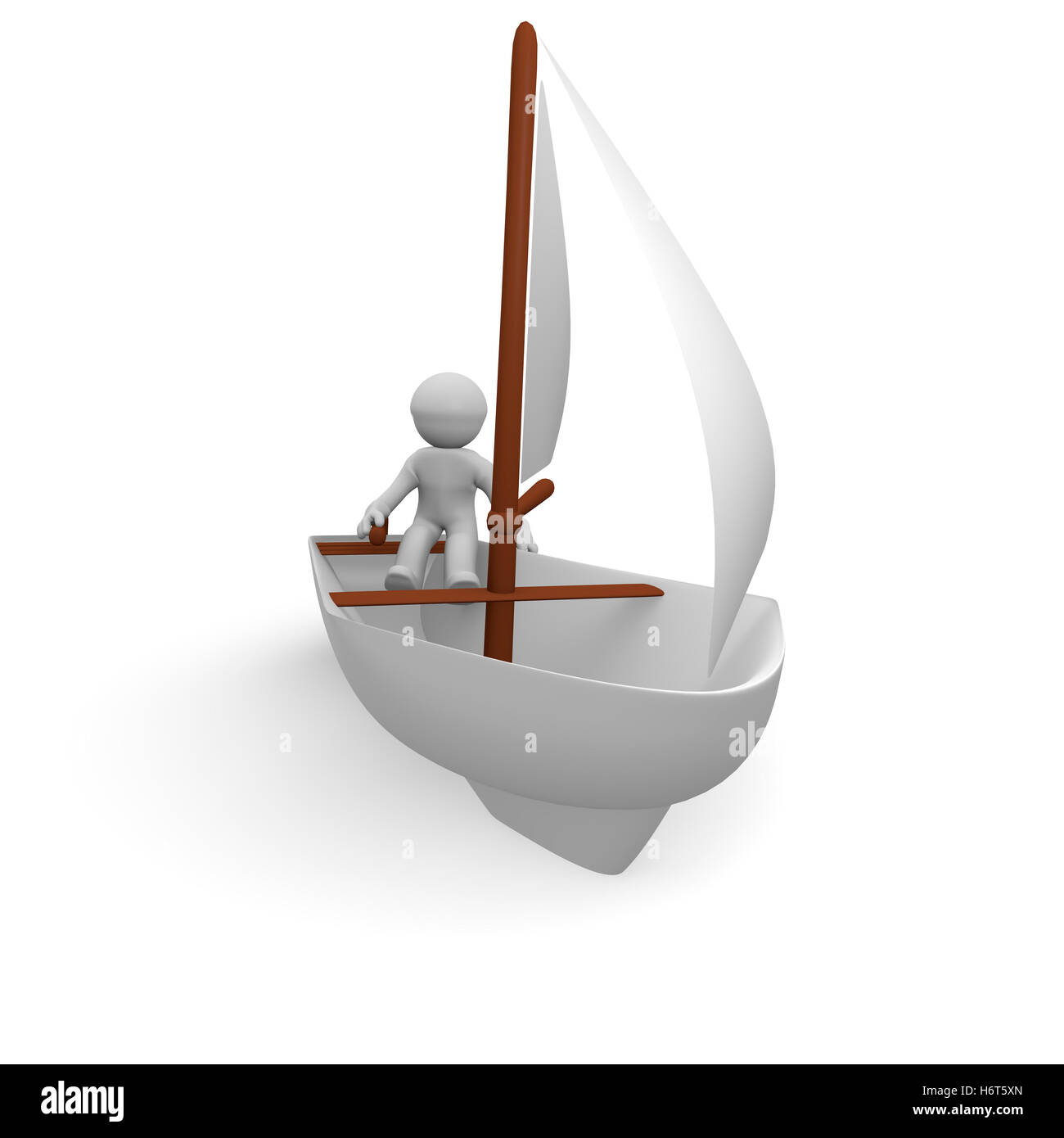 sailor with his sailing boat Stock Photo - Alamy