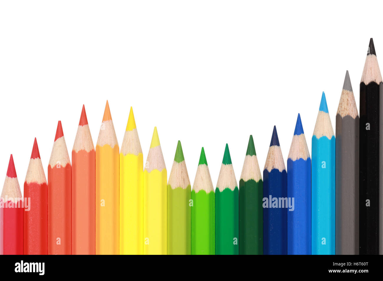 wave of colored pencils Stock Photo - Alamy