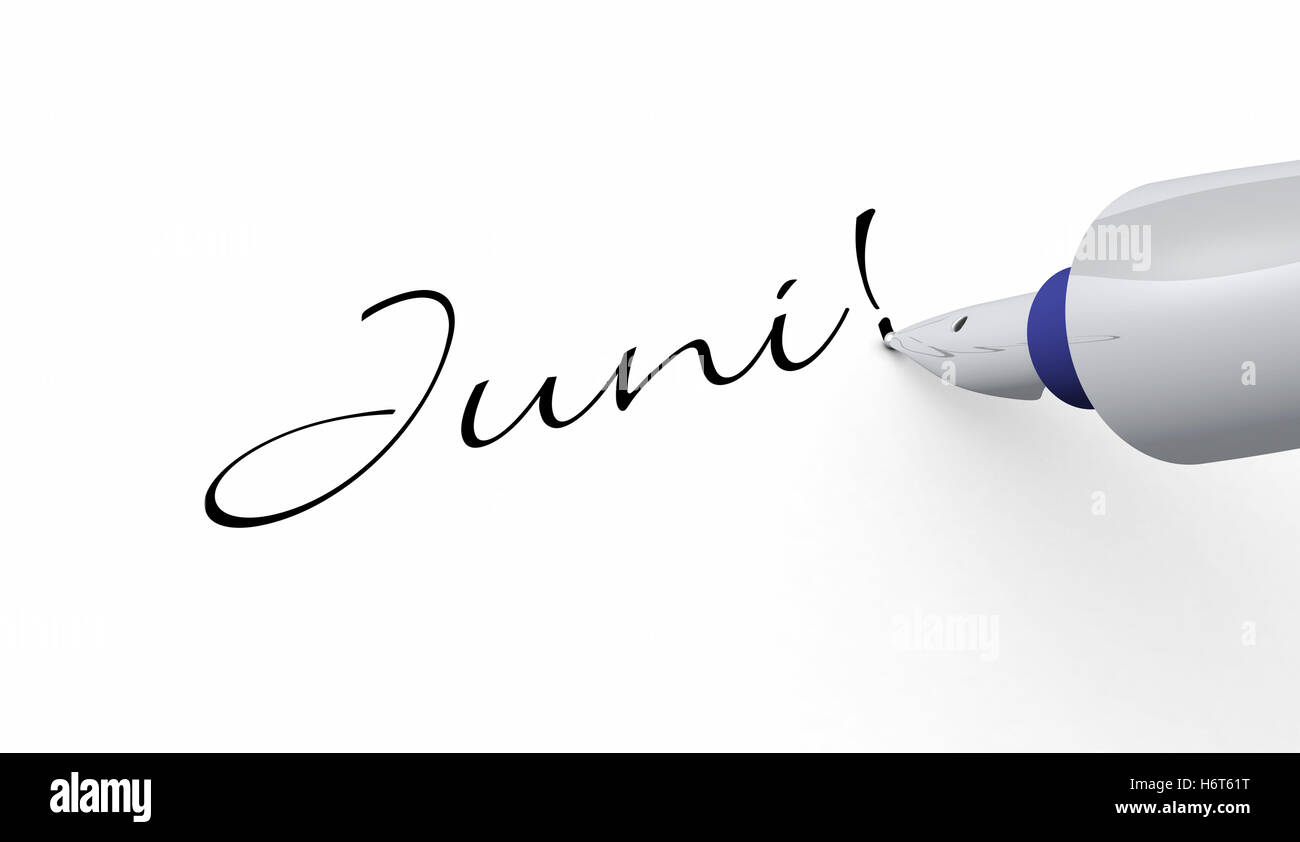 June july august handwriting hi-res stock photography and images - Alamy