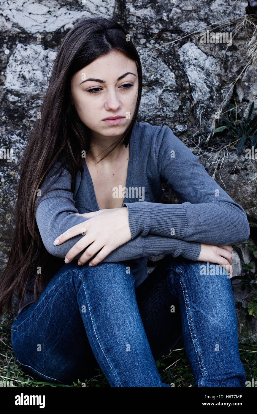 sad, expression, teenager, melancholy, depressed, stress, alone, lonely ...