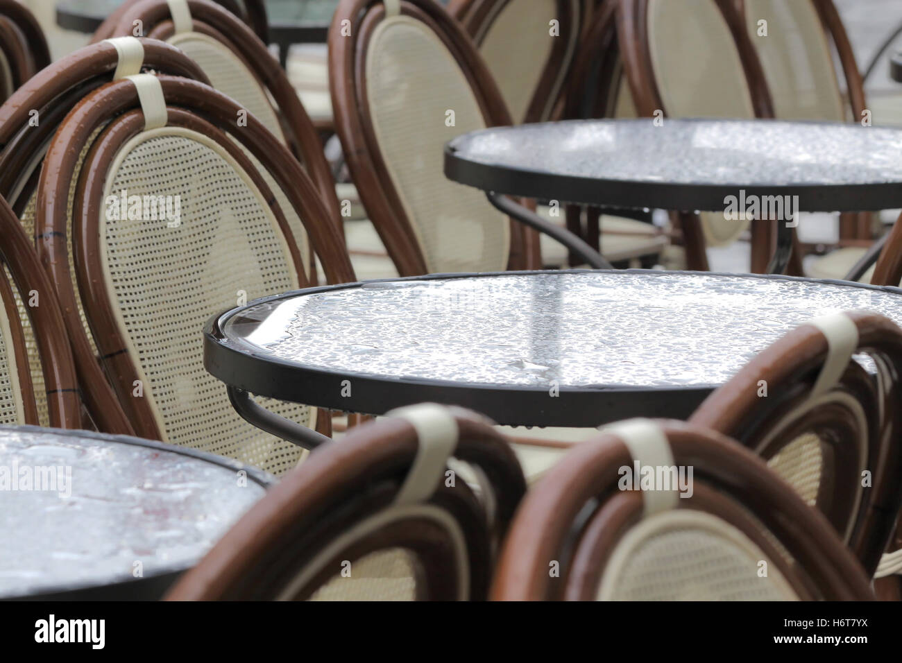 cafe, restaurant, tables, rainy, rain, raining, cafe, restaurant, glass ...