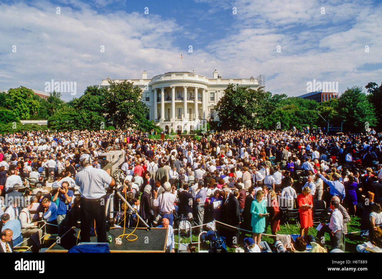 Washington, DC., USA, 13th September, 1993 View of the crowd gathered ...
