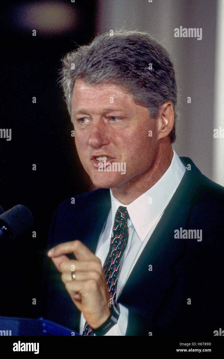 Washington, DC., USA, 14th September, 1993 President William Clinton ...