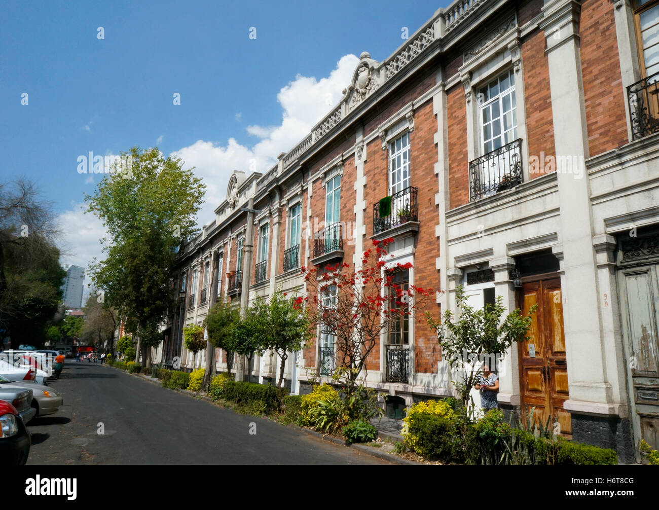 Apartment building on Calle de Turin, Mexico City, Mexico Stock Photo ...