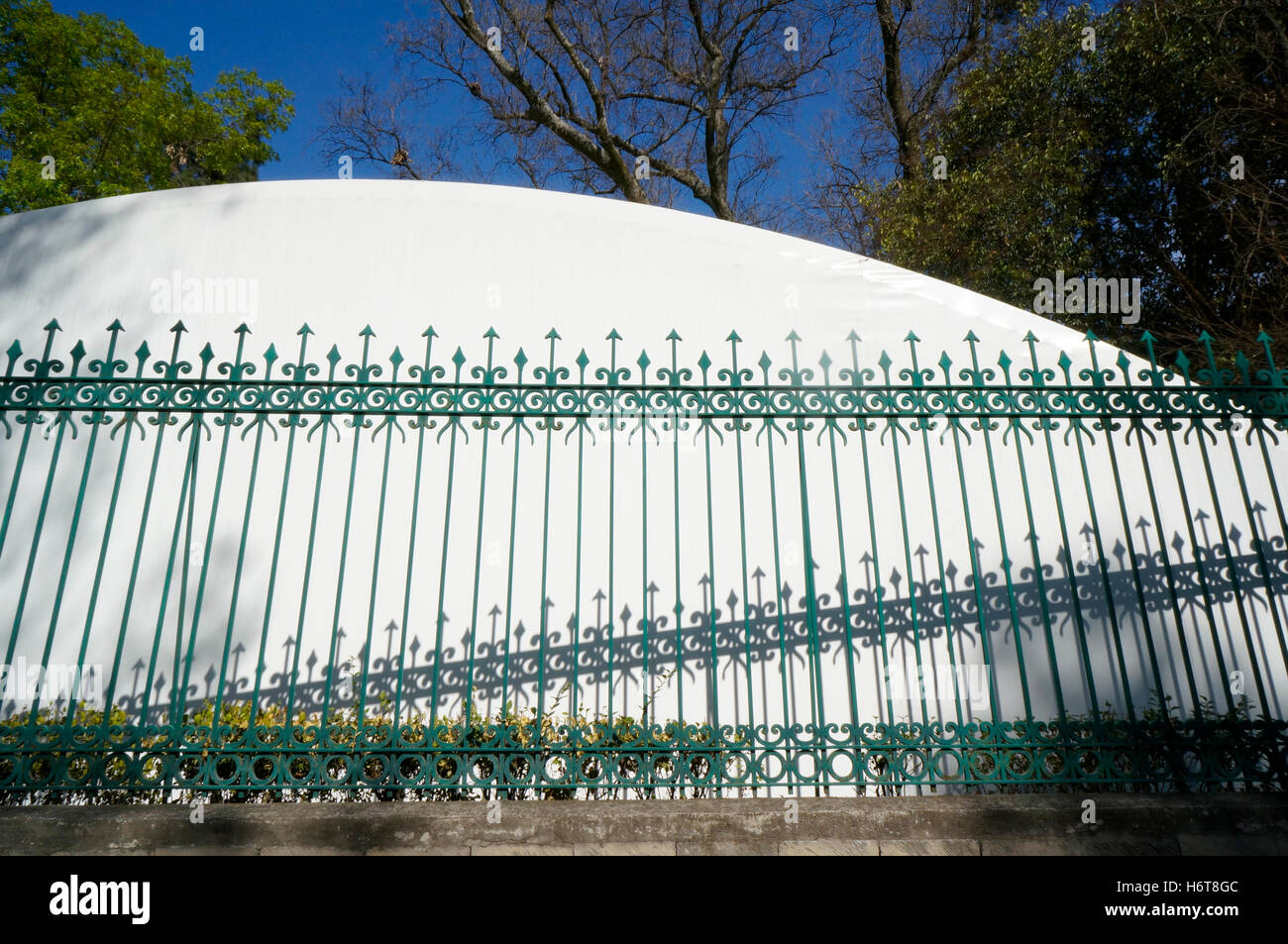 Decorative wrought iron fence in Chapultepec Park, Mexico City, Mexico ...