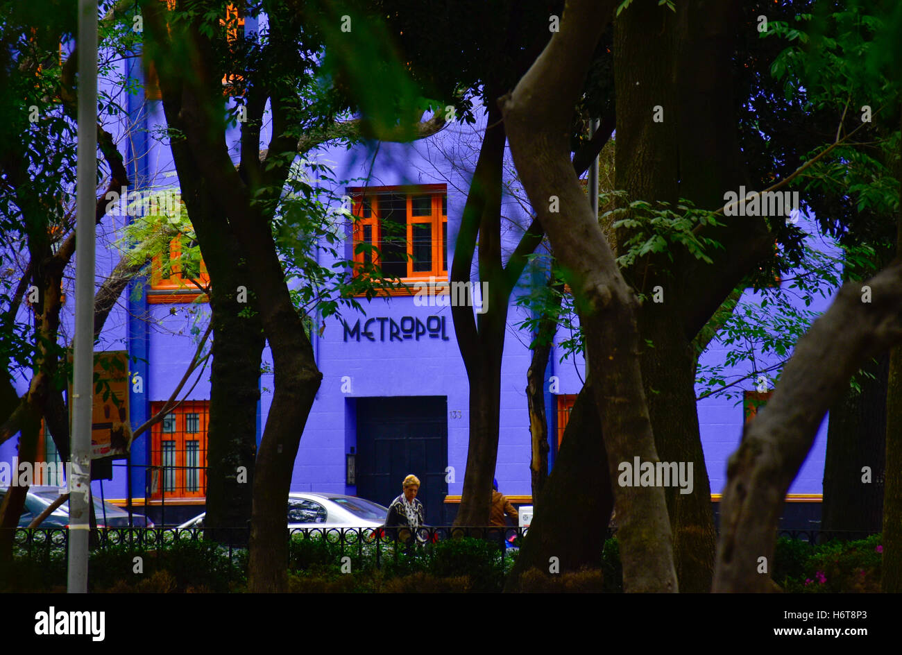 Parque Mexico in the Condesa neighborhood of Mexico City, Mexico. The ...