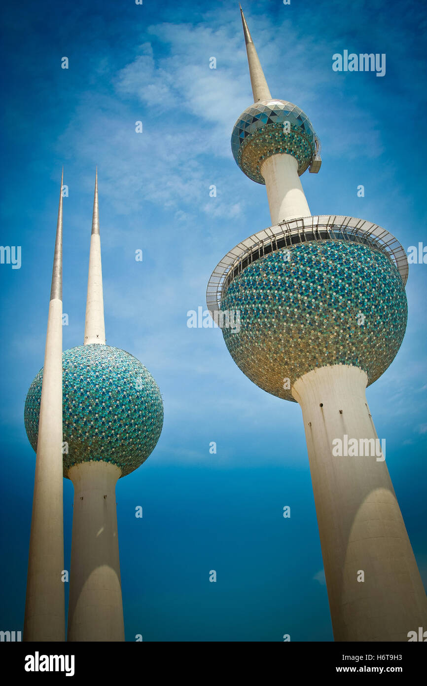 blue, tower, city, town, tourism, tourist, towers, cloudy, sight, view ...