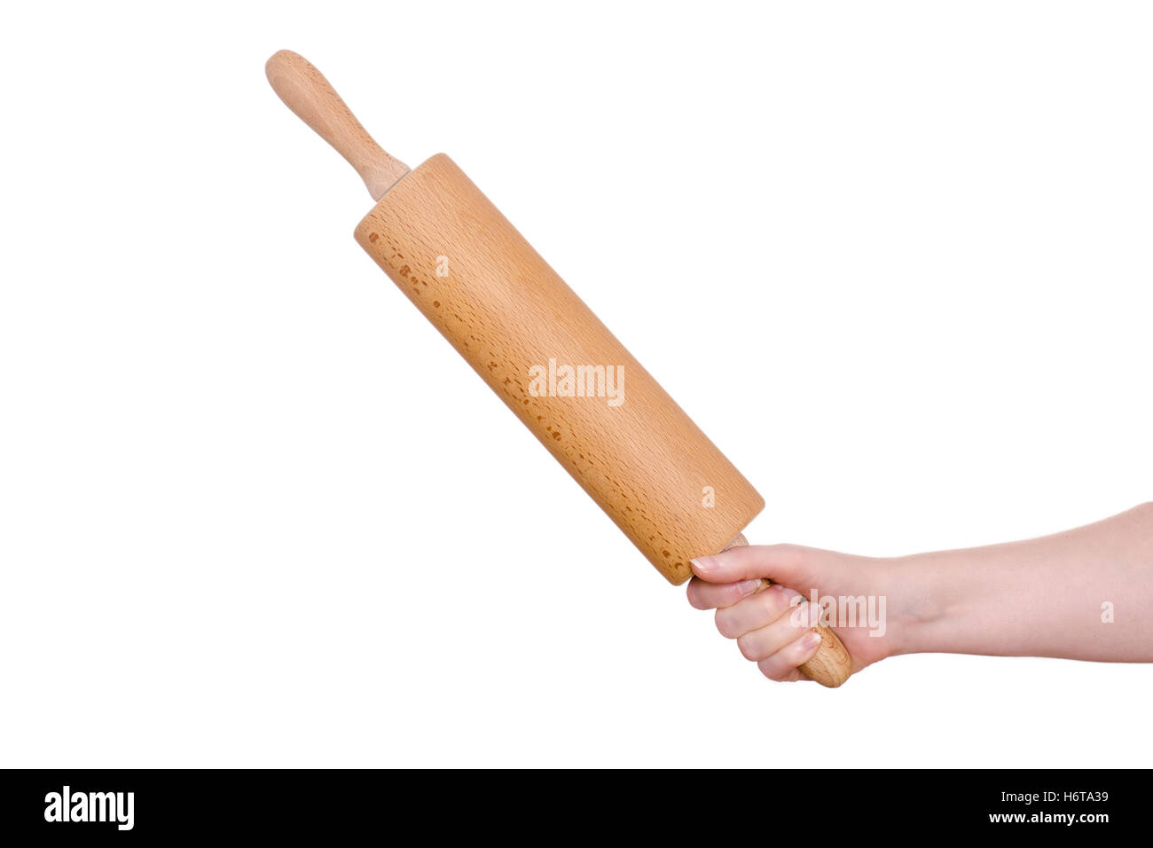 hand with rolling pin Stock Photo - Alamy