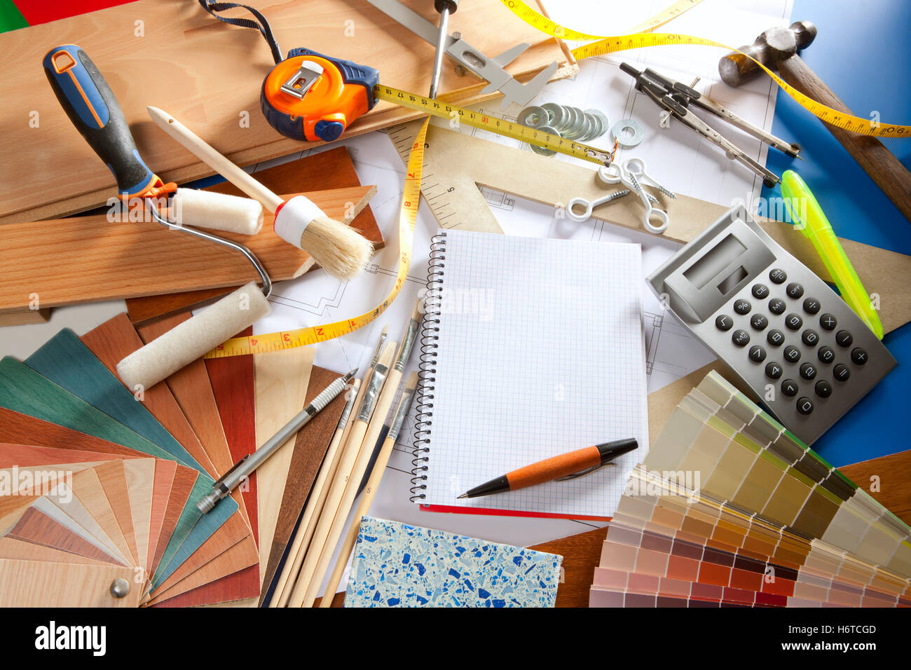 house building office book desk tools architectural colour model design ...