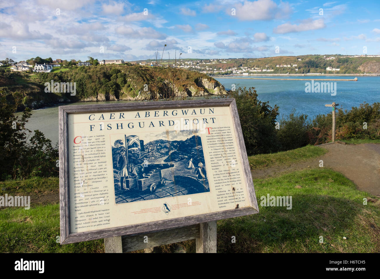 Fishguard fort information hi-res stock photography and images - Alamy