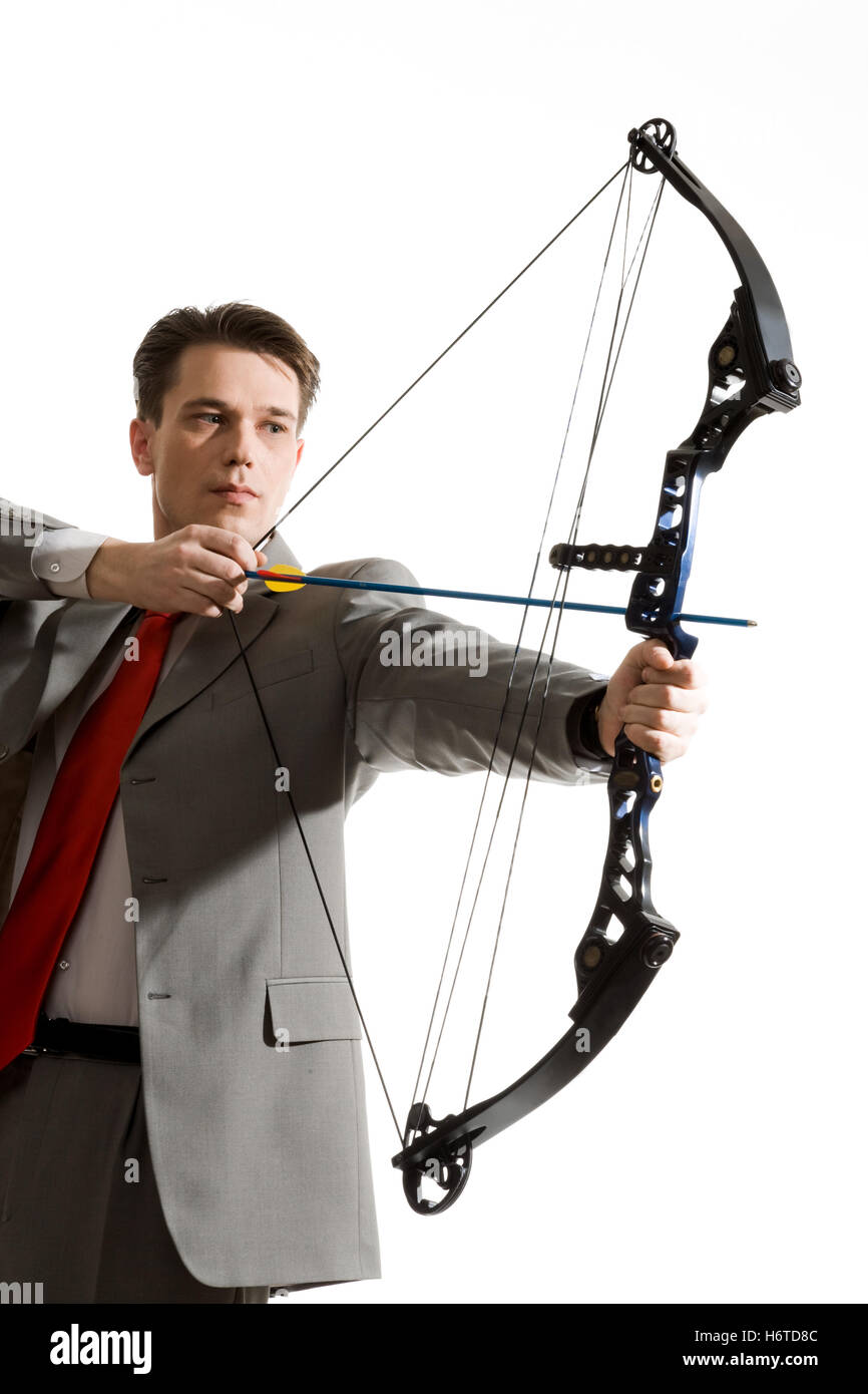 Adult aim goal adults archer hi-res stock photography and images - Alamy