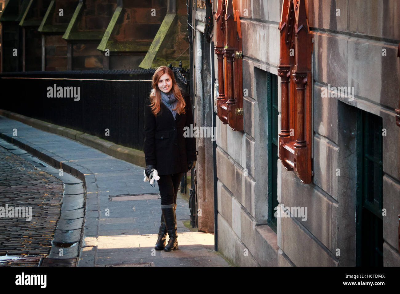 Photo of Girl in Edinburgh, Scotland Stock Photo - Alamy