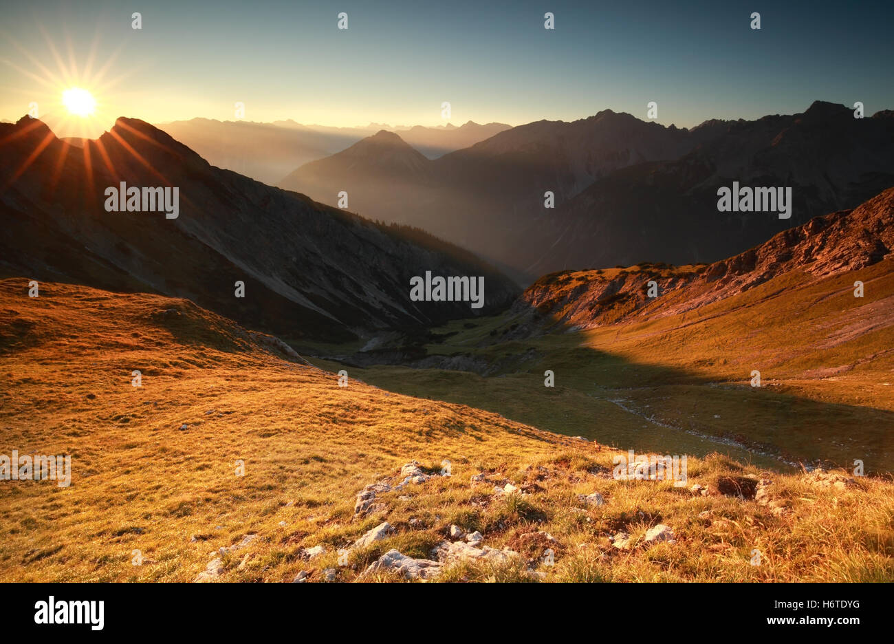 Beautiful sunrise in the alps hi-res stock photography and images - Alamy