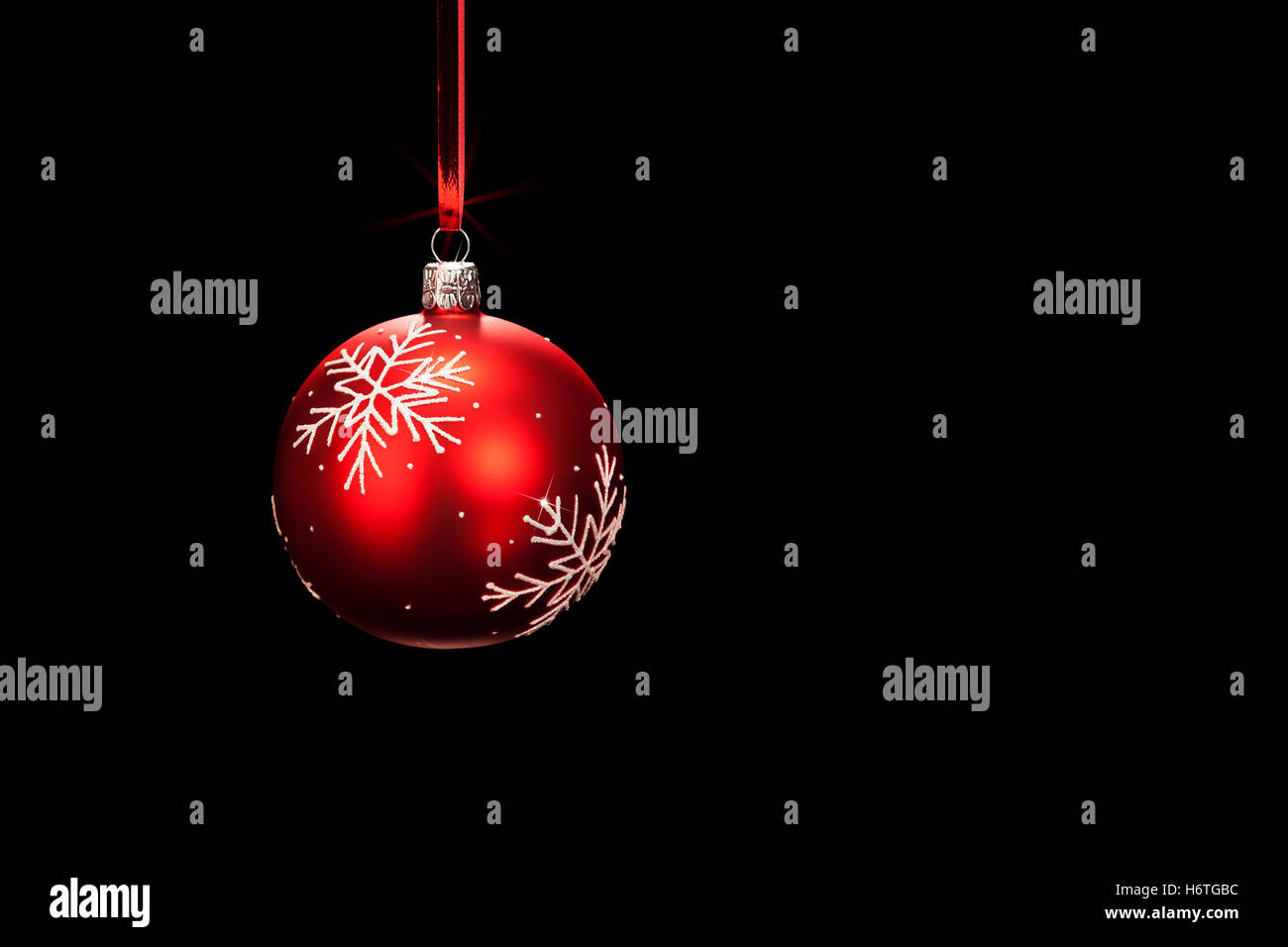 hanging red bauble Stock Photo - Alamy