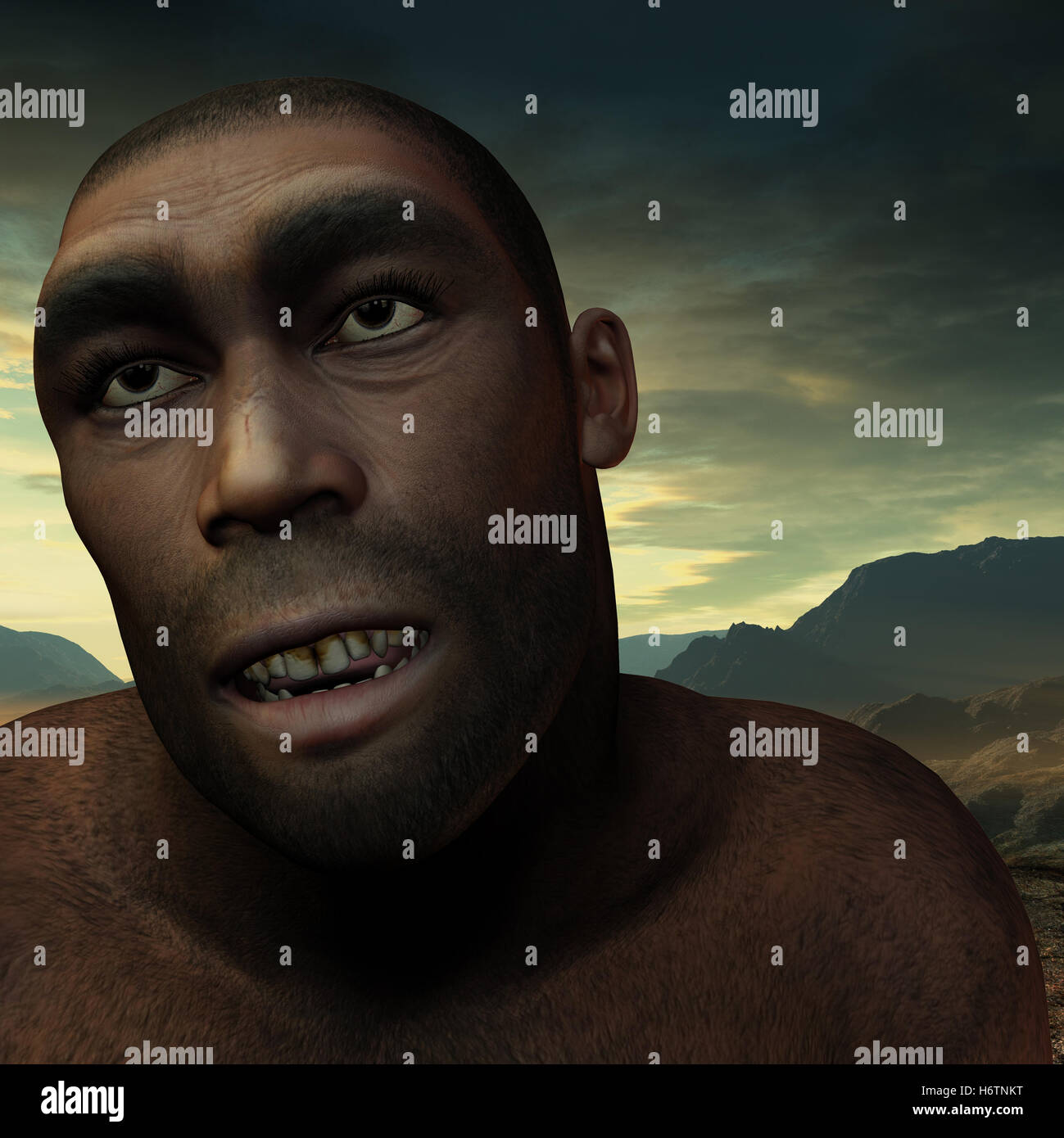 3d illustration homo erectus hi-res stock photography and images - Alamy
