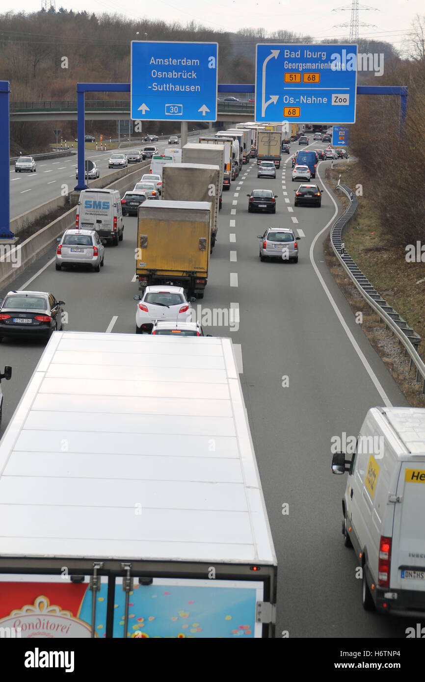 a traffic jam on the a30 Stock Photo - Alamy
