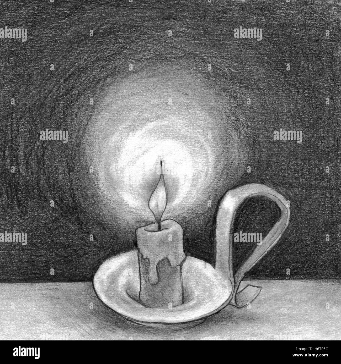 Flickering light flame Black and White Stock Photos & Images - Alamy