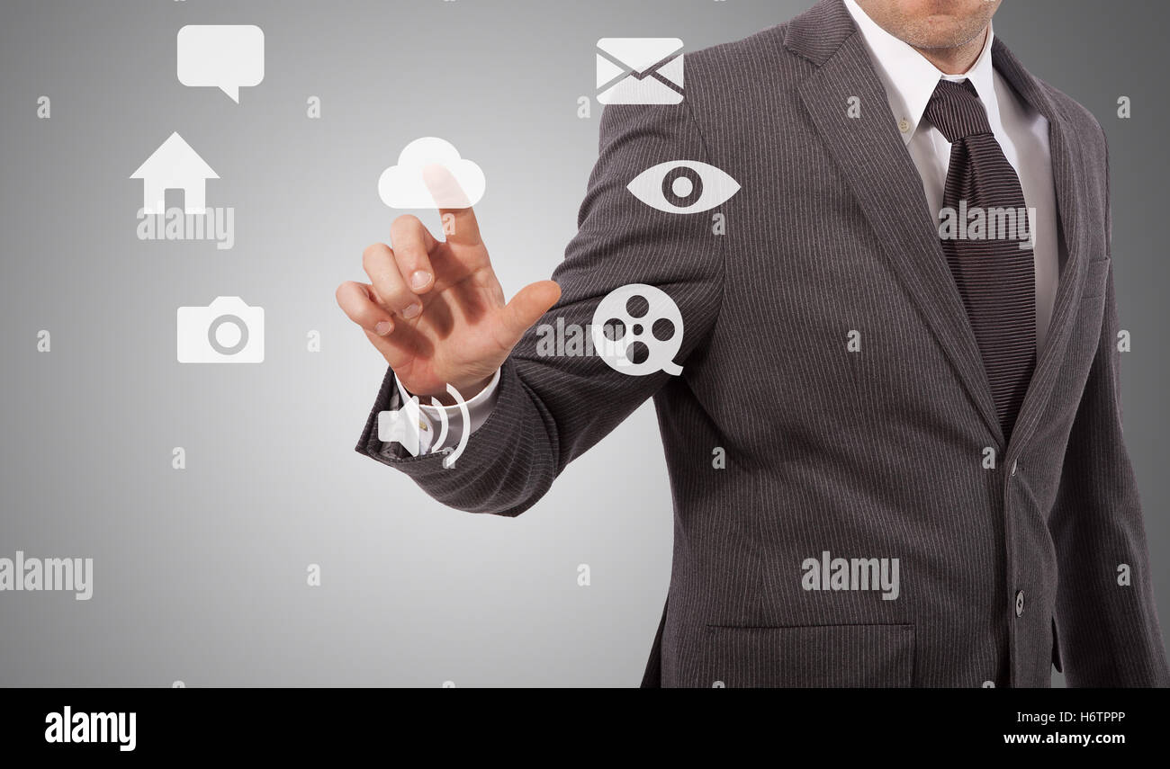 Business group male human model and connection technology hi-res stock ...