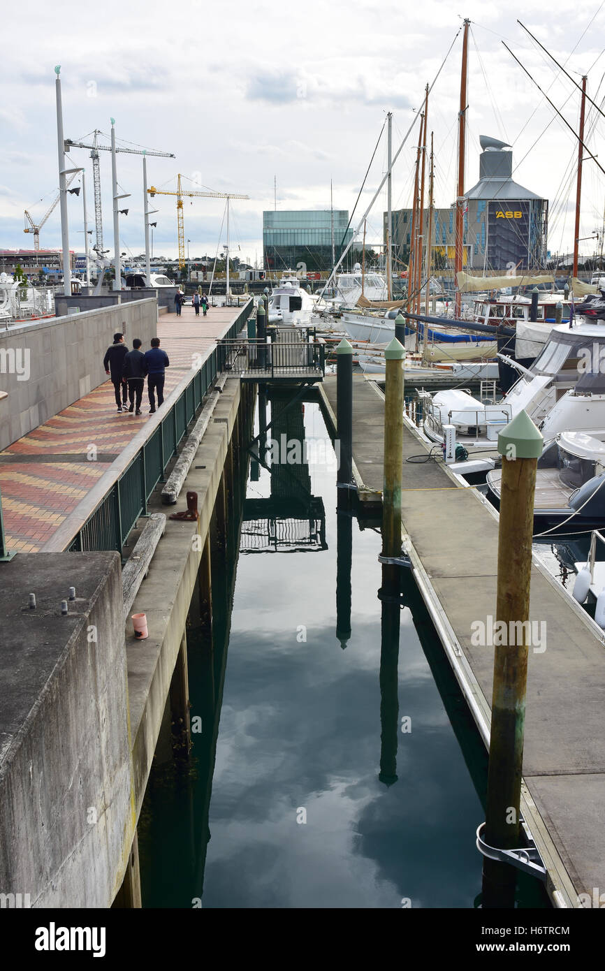 Auckland Viaduct Basin, a recreational seaside area in Auckland City ...