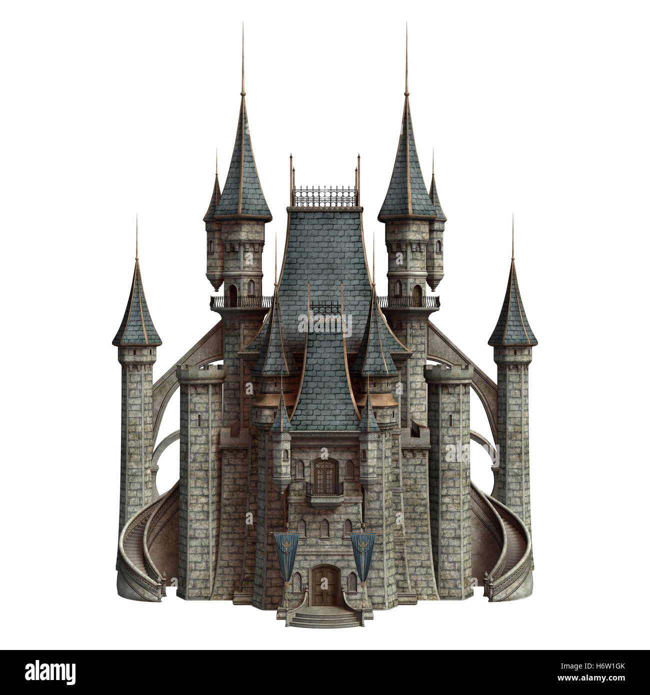 Traditional stone building style Cut Out Stock Images & Pictures - Alamy