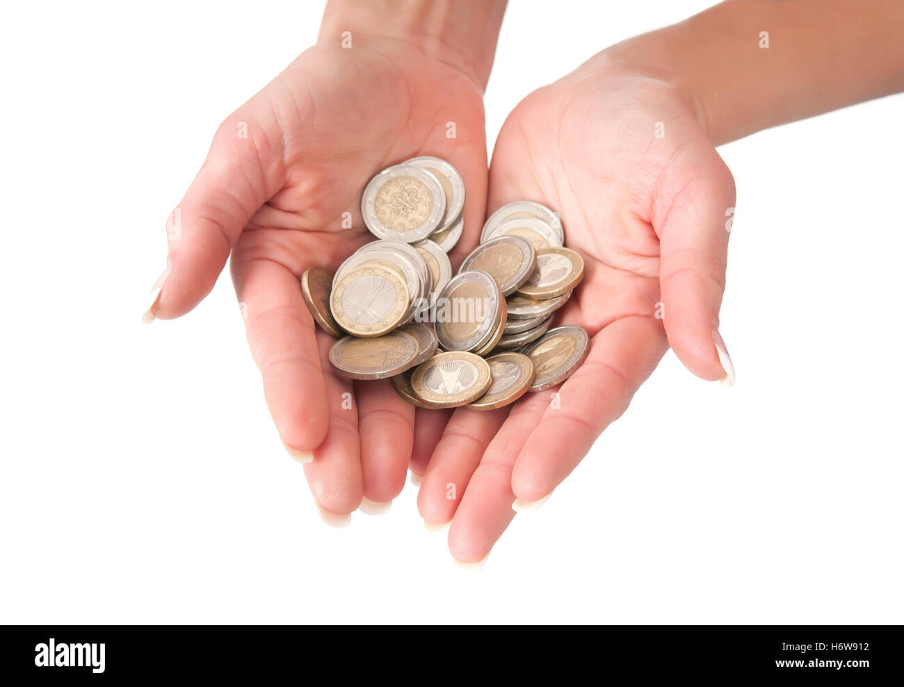 hand, hands, euro, currency, coins, hold, change, specie, money, pay ...