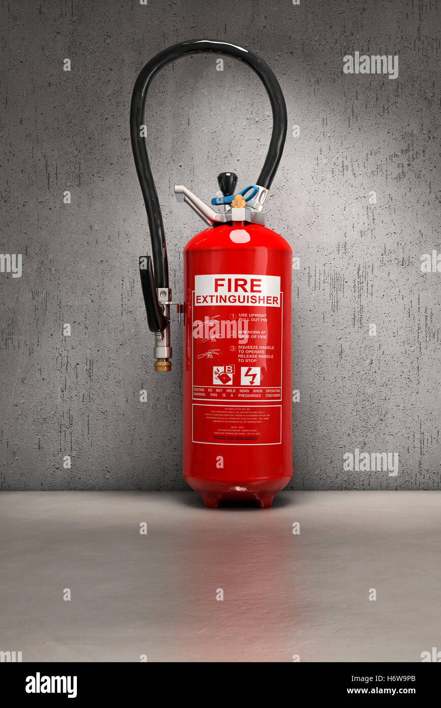 Fire extinguisher concrete wall hi-res stock photography and images - Alamy