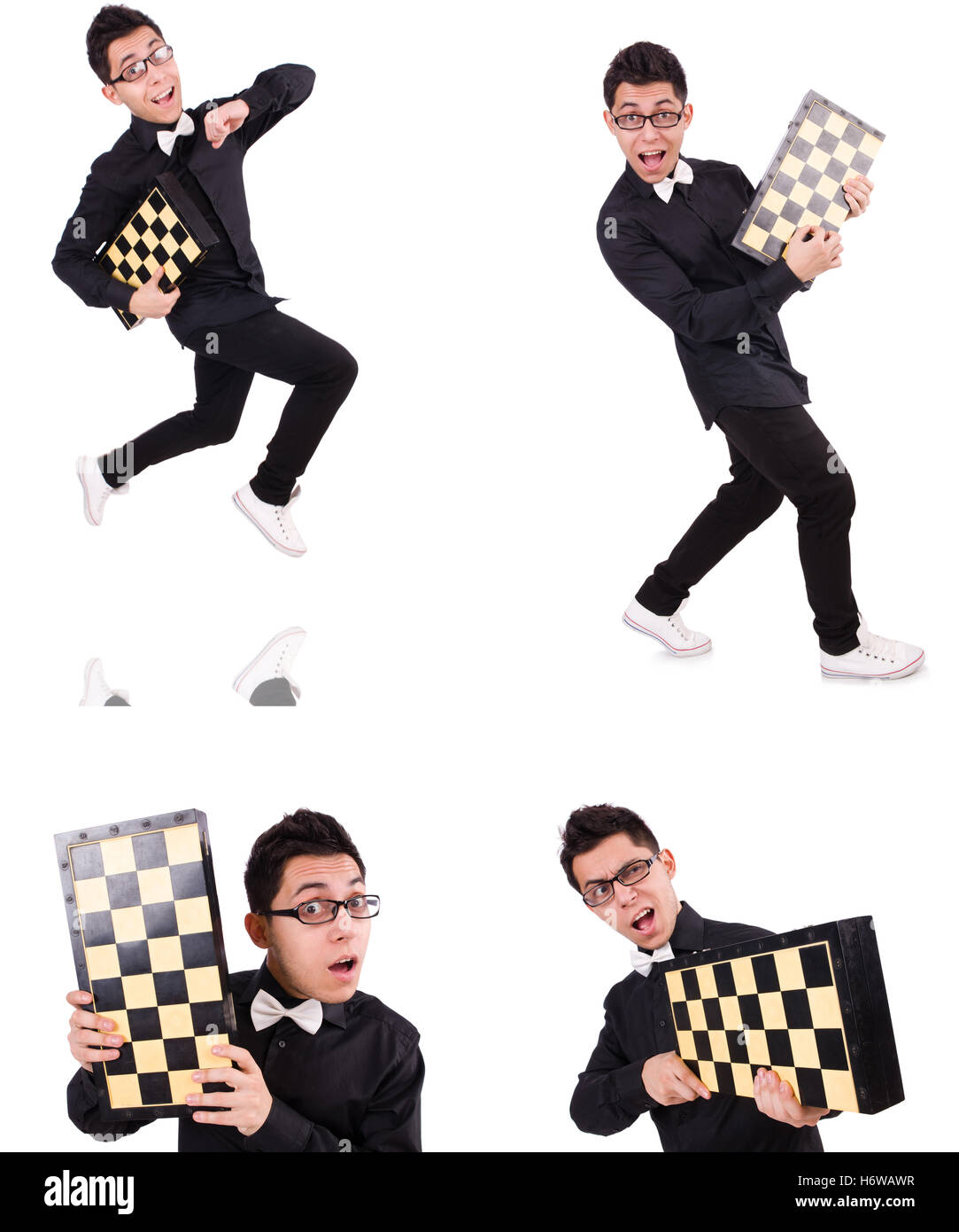 Funny chess player isolated on white Stock Photo - Alamy