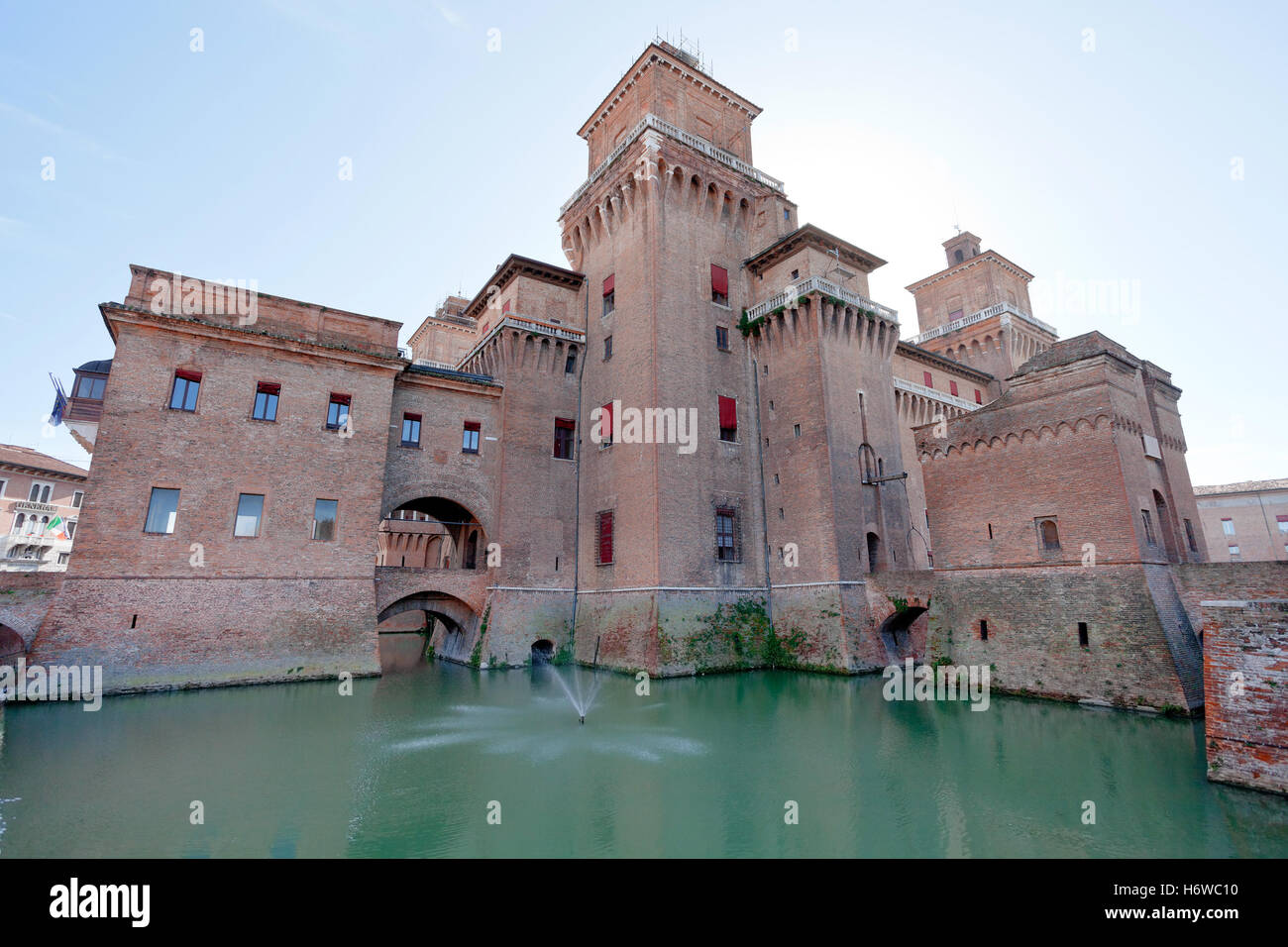 blue house building tower historical city town stone bridge blank ...