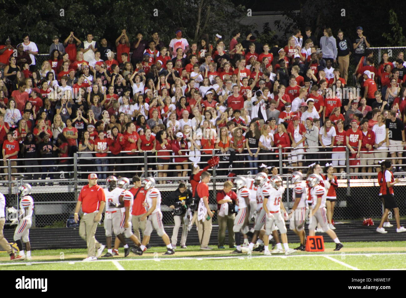 City High football fans Stock Photo - Alamy